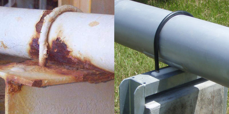 Nu-Bolt pipe support assembly