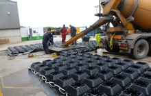 Retromat cathodic protection concrete mattress